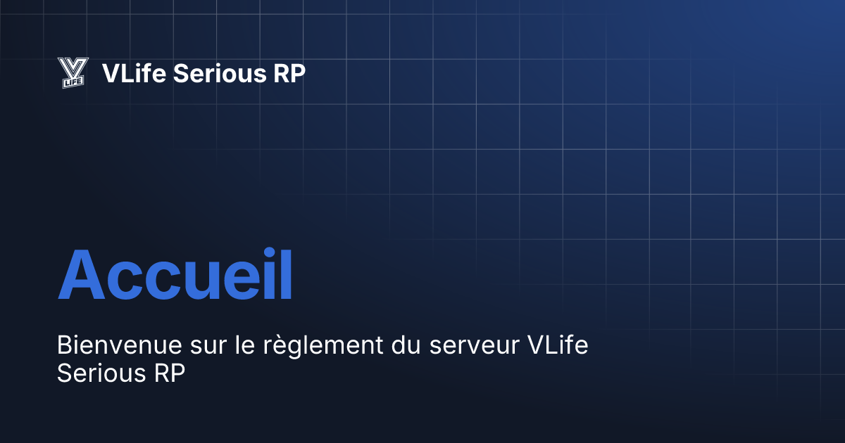 Accueil | VLife Serious RP